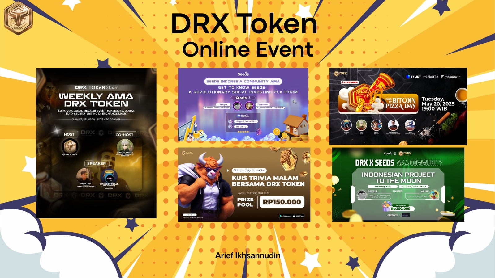 Hosted and managed multiple online events for DRX Token, including weekly AMAs, trivia nights ...